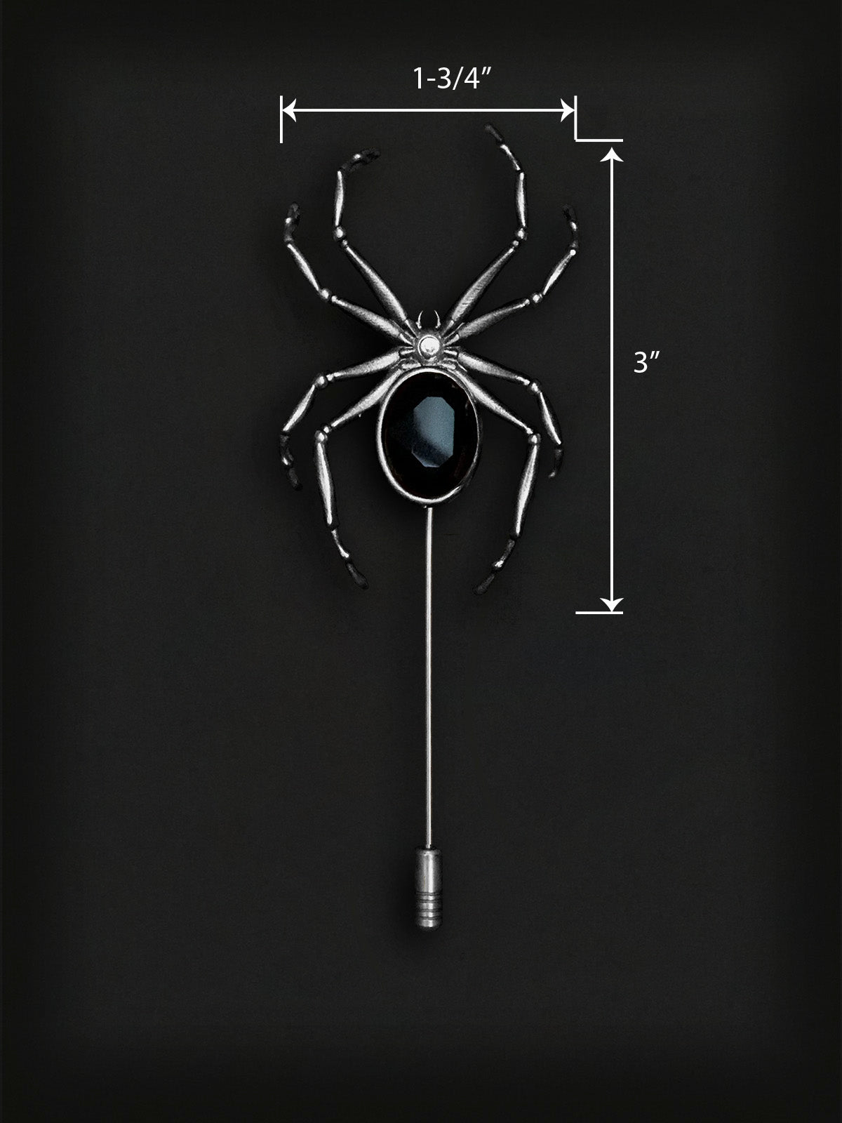 Spider Lapel Pin-Silver – Tyrock Barclay